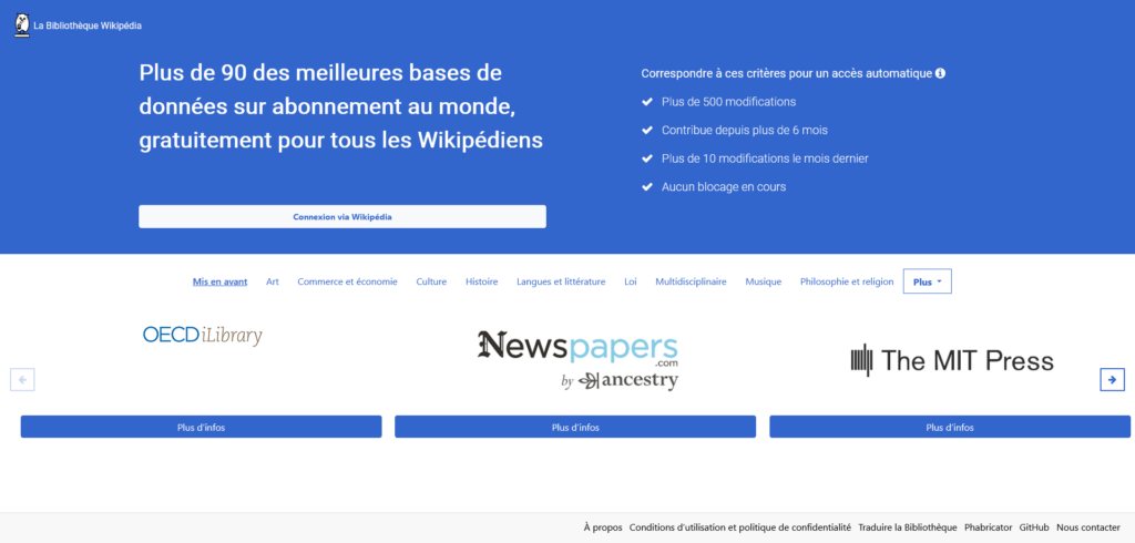 La Bibliothèque Wikipédia : un accès à des sources fiables et gratuites ...
